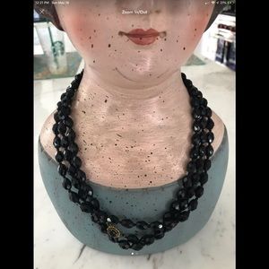 Vintage | Jewelry | Vintage Jet Bead Necklace | Poshmark